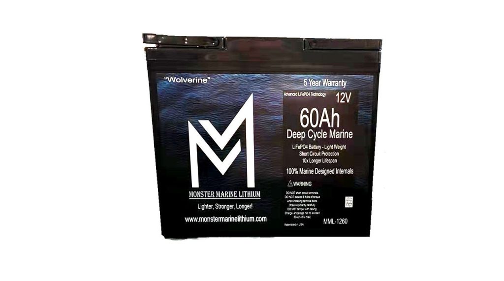 12v 60Ah Deep Cycle Lithium Marine Battery "Wolverine" - Drewcraft LLC