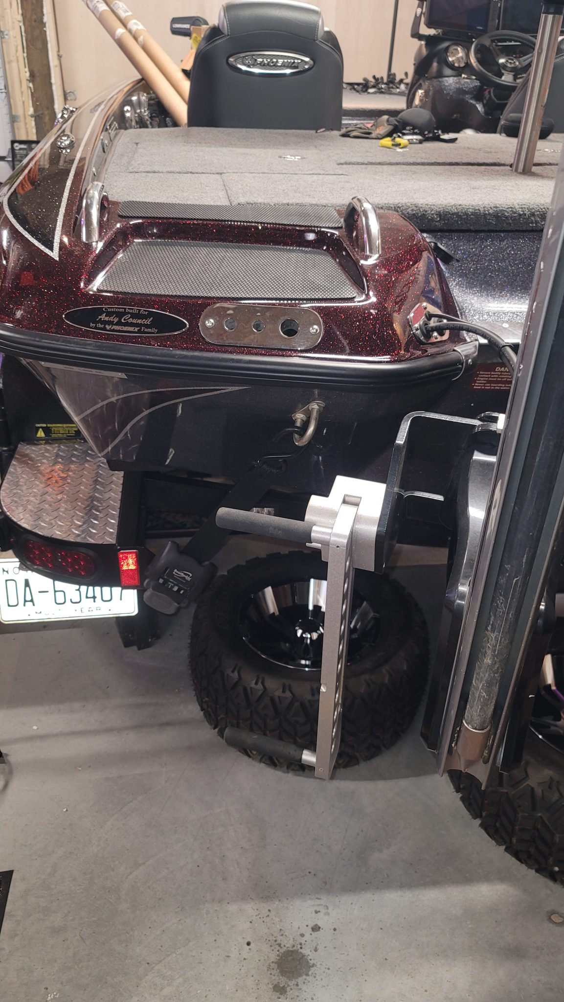 Emergency Boat Ladder with mount for PowerPole or Raptor - Drewcraft LLC